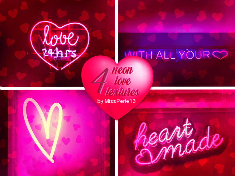 Neon Love Textures Pack by MissPerle13 on DeviantArt