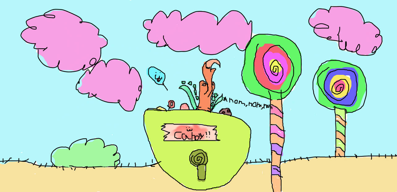 candy eating in candyland(for a contest) by cocoamarshmellow on DeviantArt