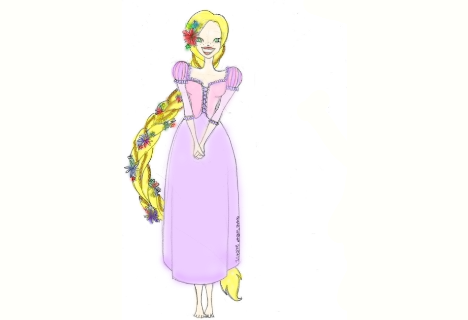 Tangled: Rapunzel Coloured version by JadelynnT on DeviantArt