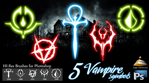 5 HI-Res Vampire Symbols (Brushes) by HJR-Designs on DeviantArt