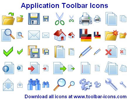 Application Toolbar Icons by Ikont on DeviantArt