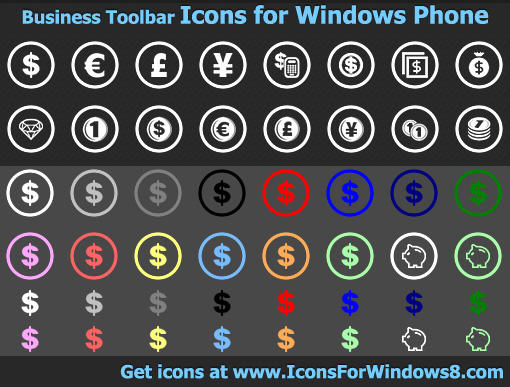 Business Toolbar Icons for... by Ikont on DeviantArt