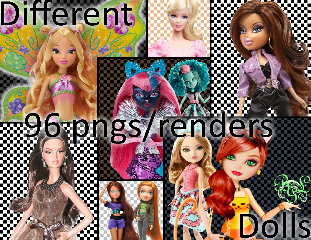96 Doll Renders/PNGs by babygreenlizard on DeviantArt
