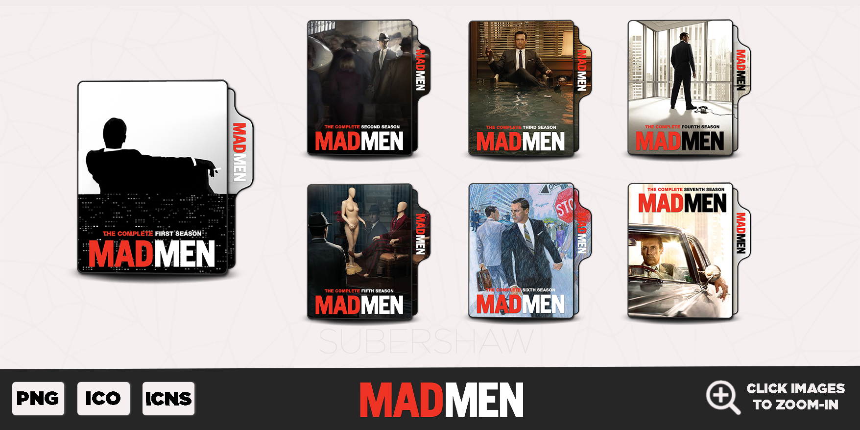 Mad Men Seasons Folder Icon Pack by SuberShaw on DeviantArt