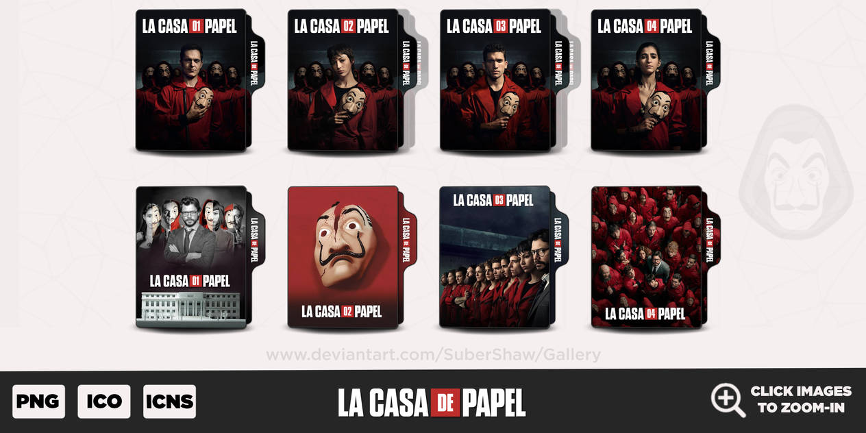 La Casa De Papel (Money Heist) Seasons Icon Pack by SuberShaw on DeviantArt