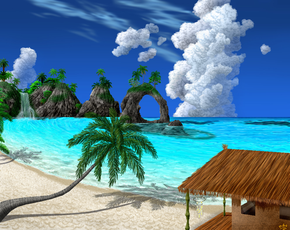 Tropical beach by Chromattix on DeviantArt