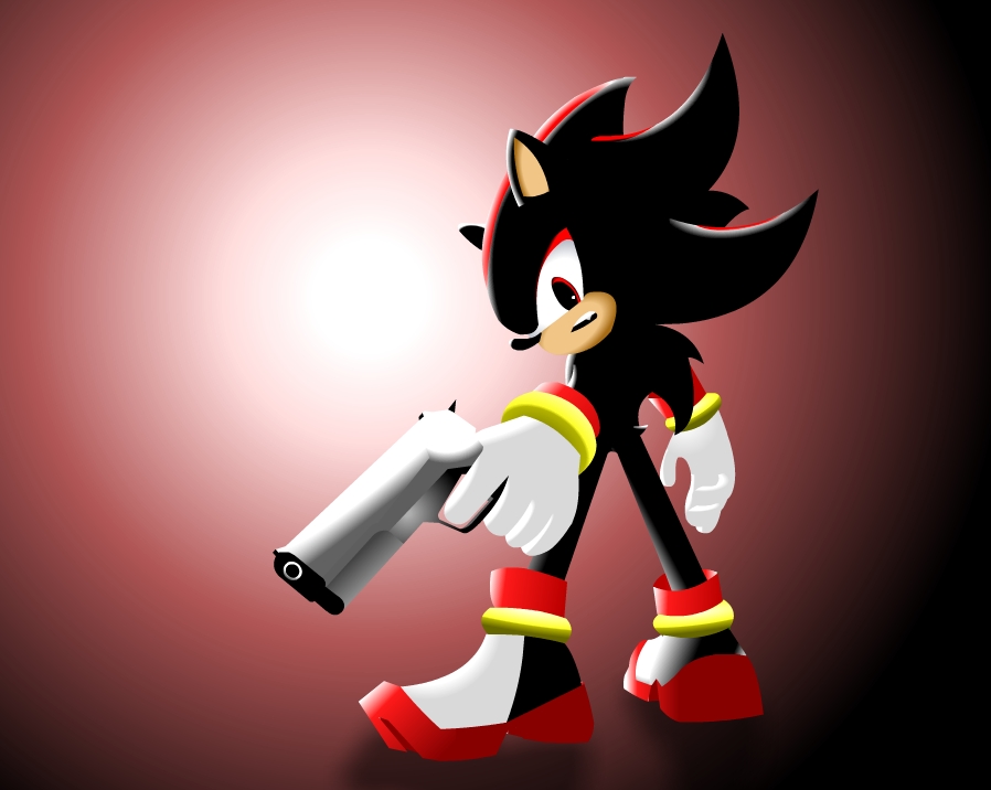 Shadow with gun by TheHedgehogClub on DeviantArt