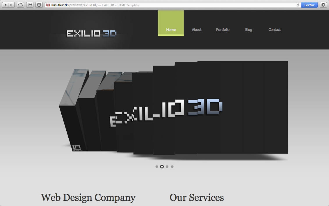Exilio 3D - HTML Template by luisialex on DeviantArt