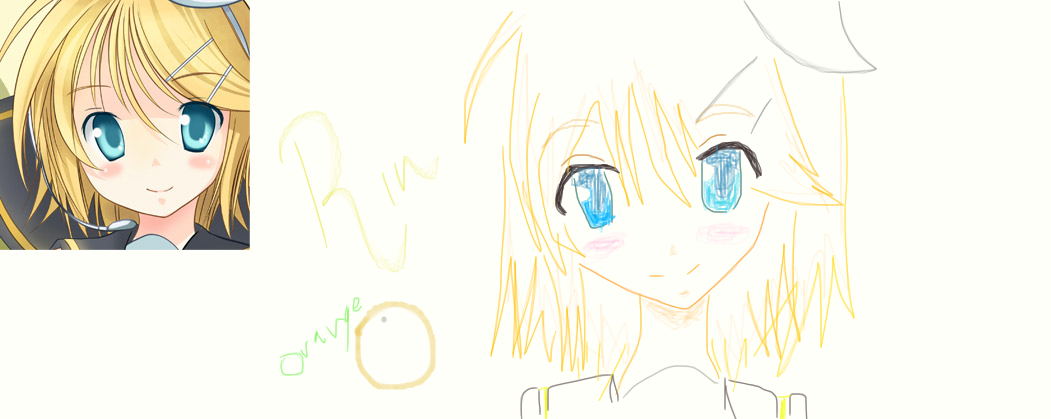 Drawing Rin Kagamine by mikuodubstepquiroz on DeviantArt
