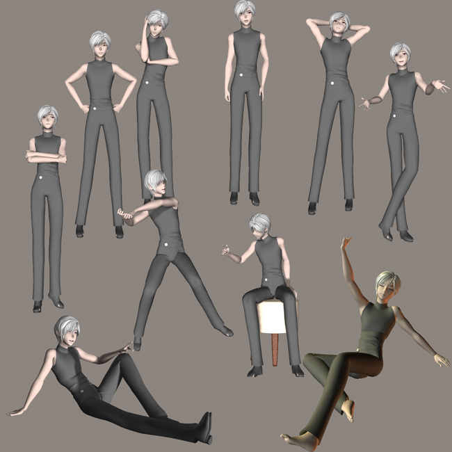 Maybe 1.02 poses by DragonessD on DeviantArt