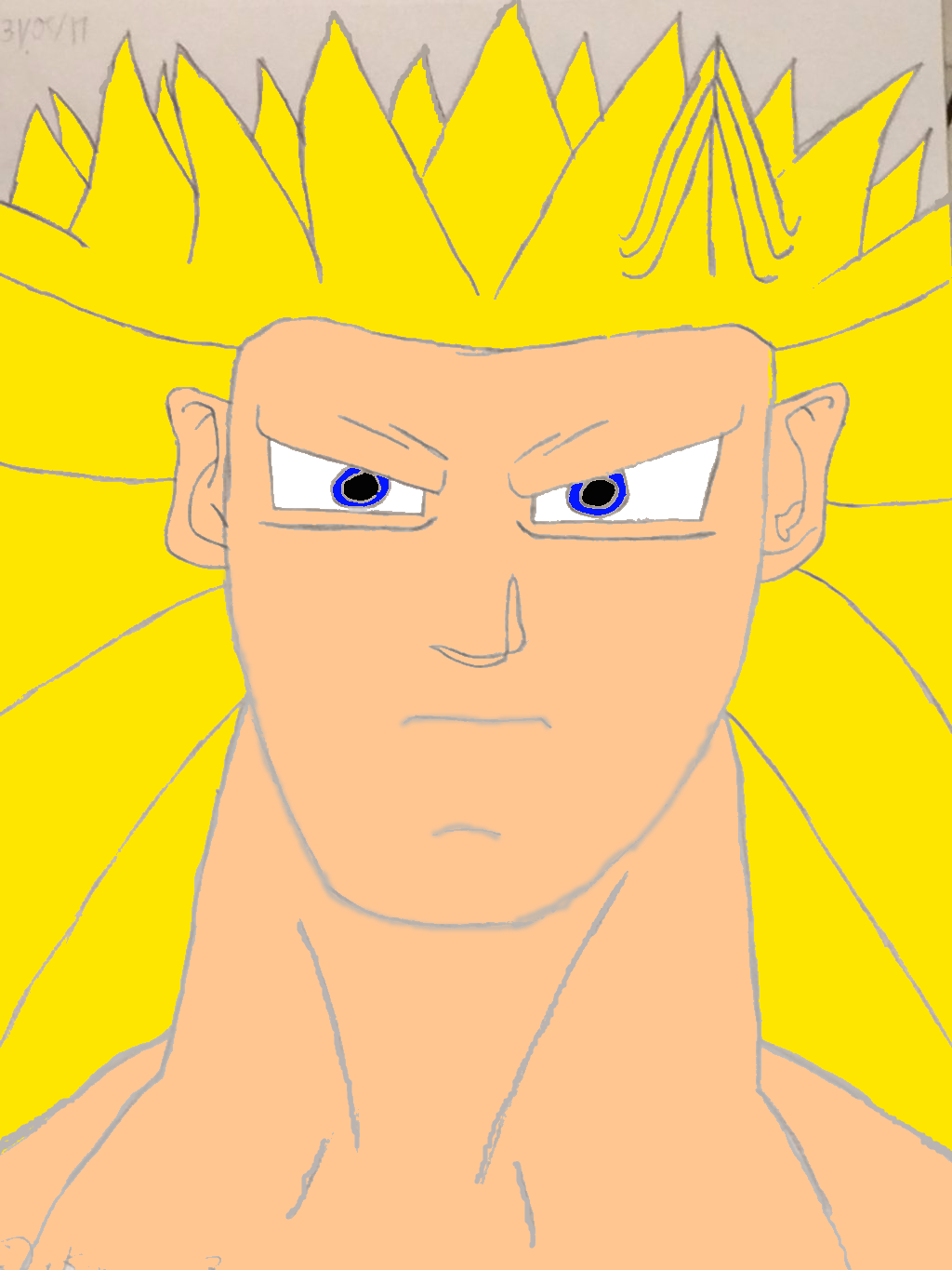 Super Saiyan 3 Dakon coloured by Mask-of-Vice on DeviantArt