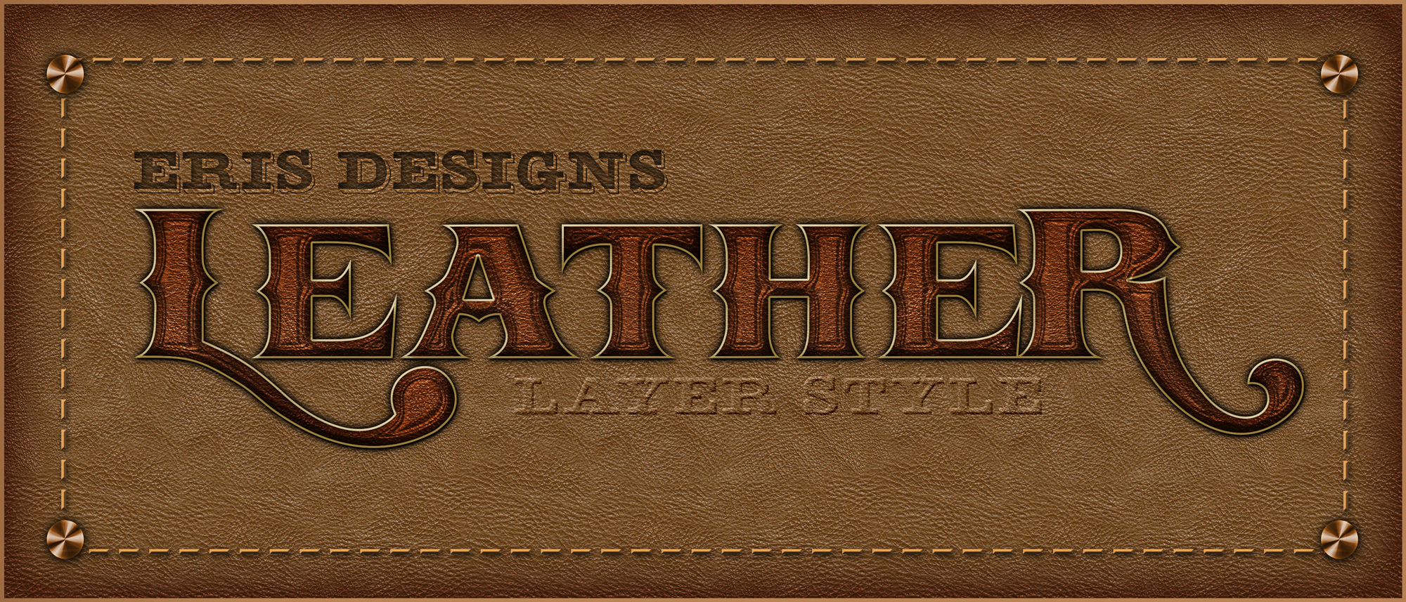 Leather Text Style PSD by Spiral-0ut on DeviantArt