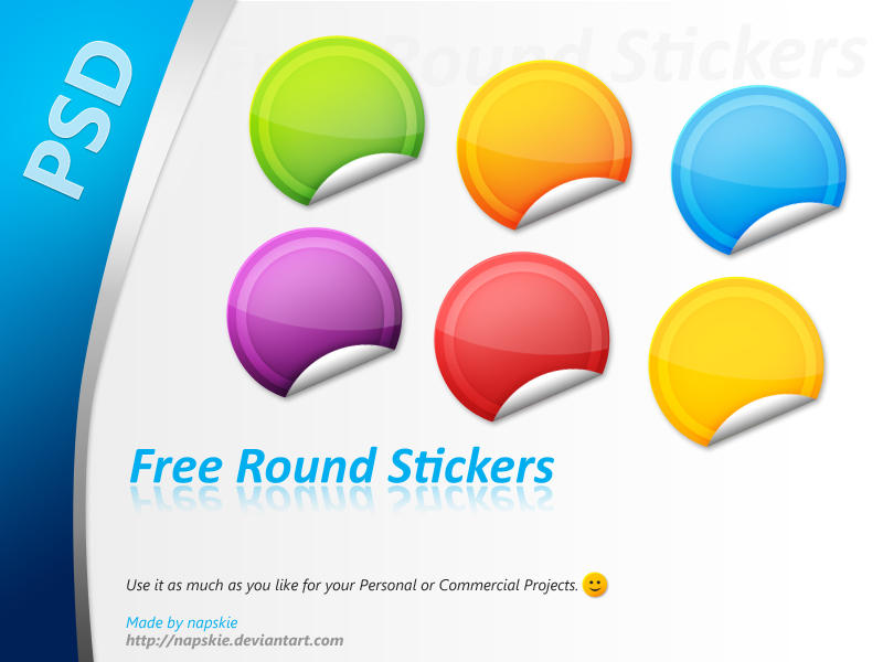 Free PSD Round Stickers by napskie on DeviantArt