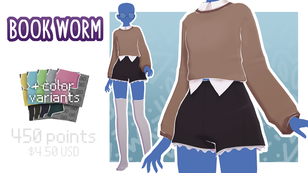 Book Worm Outfit DOWNLOAD by kakaiya on DeviantArt