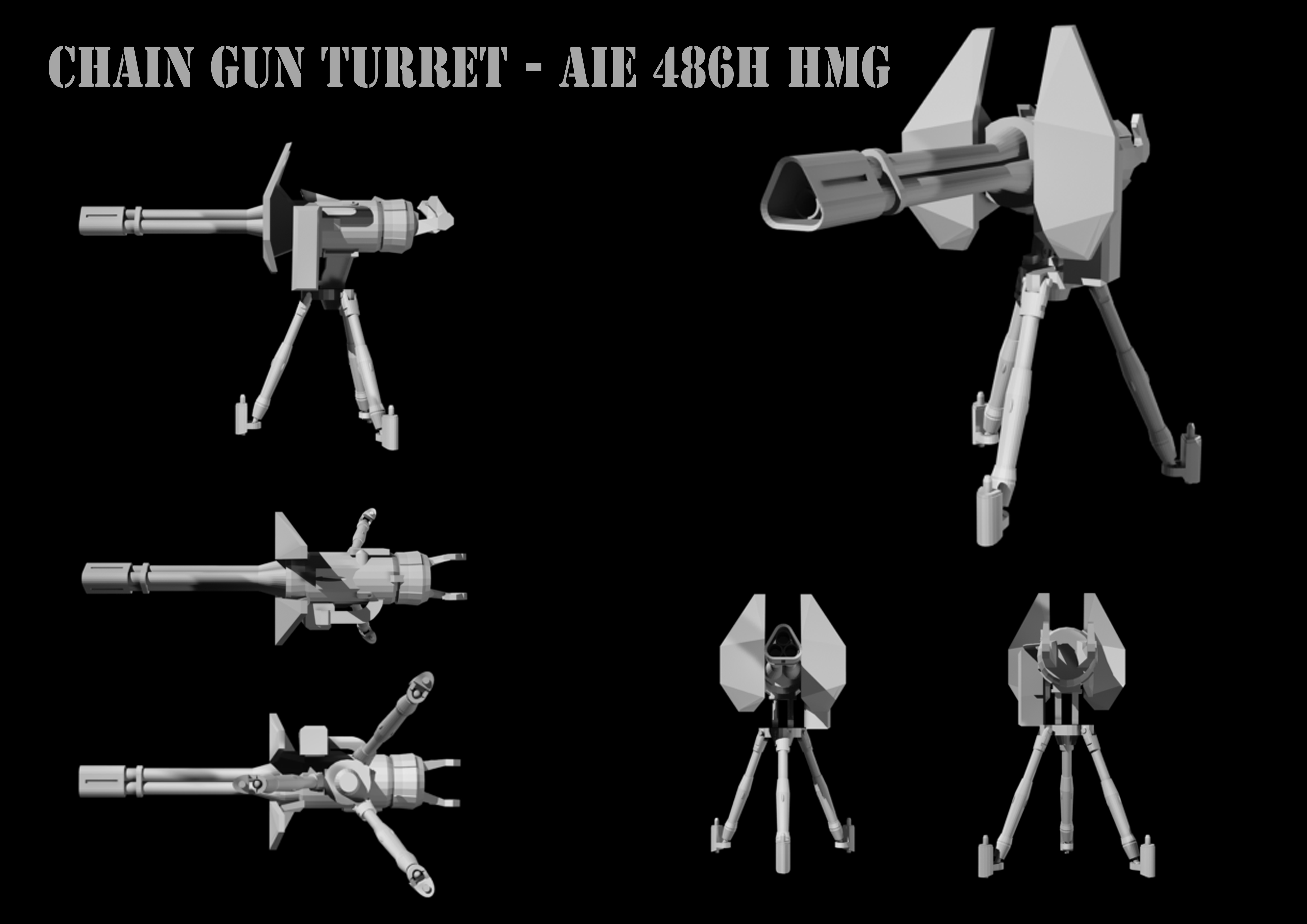 Halo 3 Chain Gun Turret - AIE 486H HMG by Jamezzz92 on DeviantArt