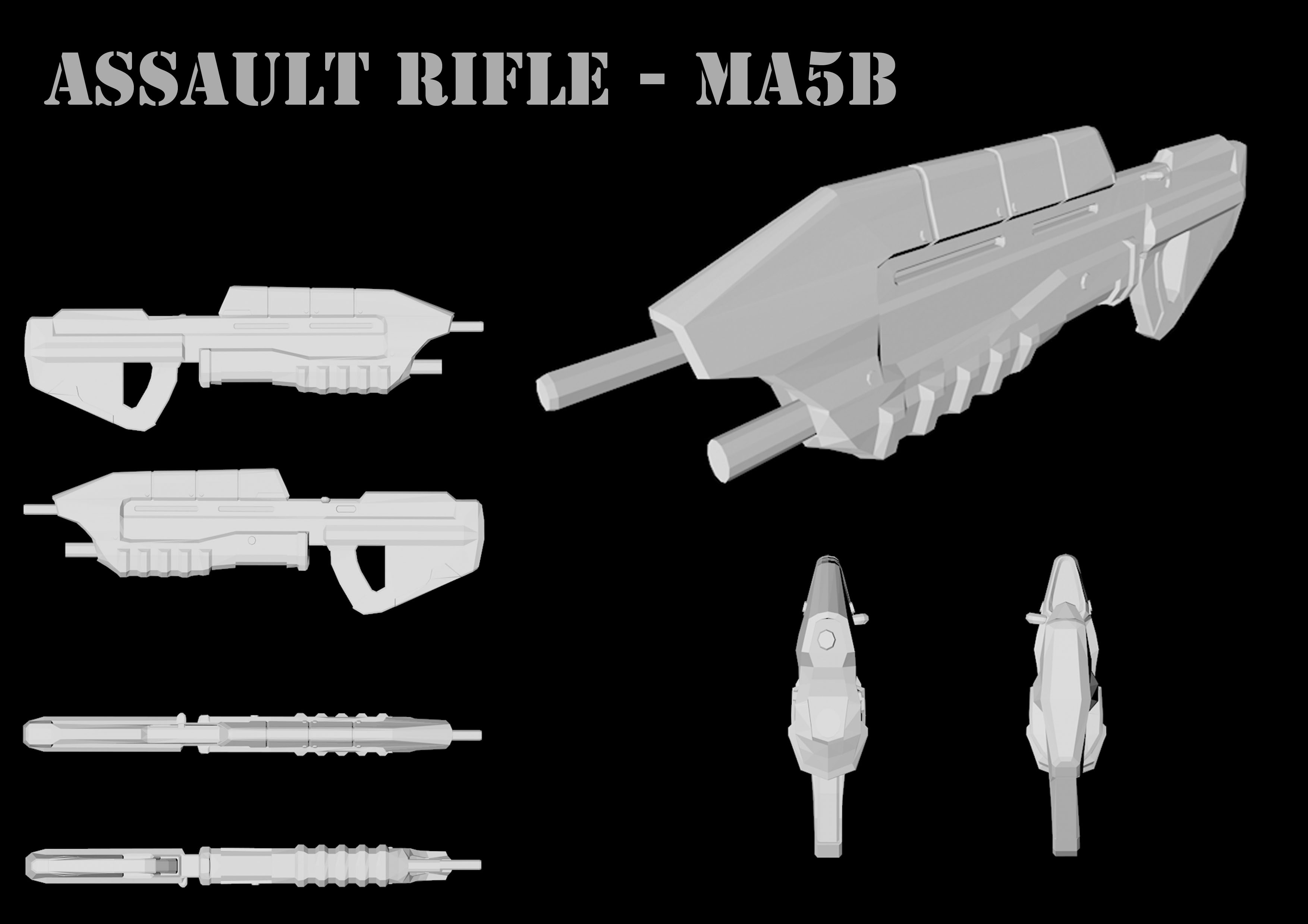 Assault Rifle - MA5B by Jamezzz92 on DeviantArt