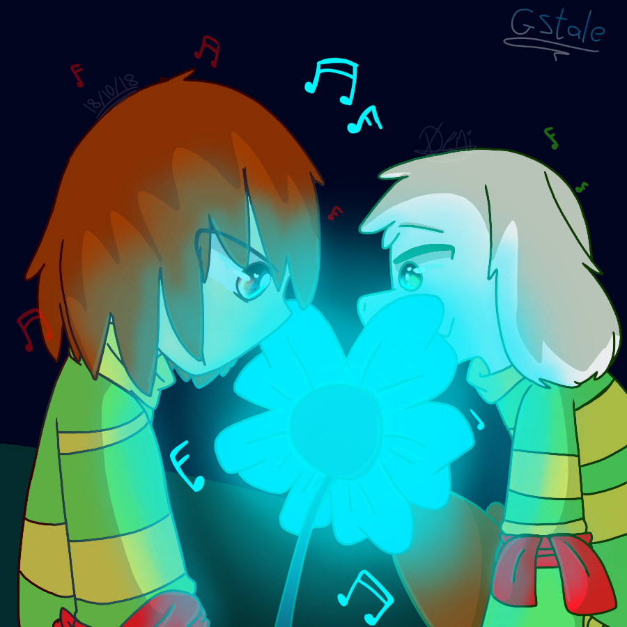 chara and asriel gztale by Eggplant9119 on DeviantArt