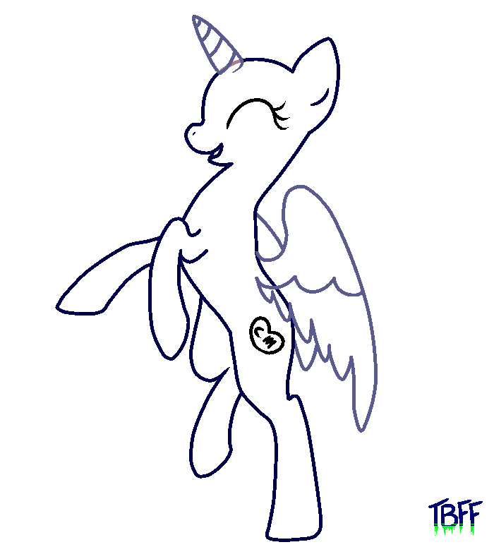 Happy Pony | Base 1 by That-Blue-Fennec-Fox on DeviantArt