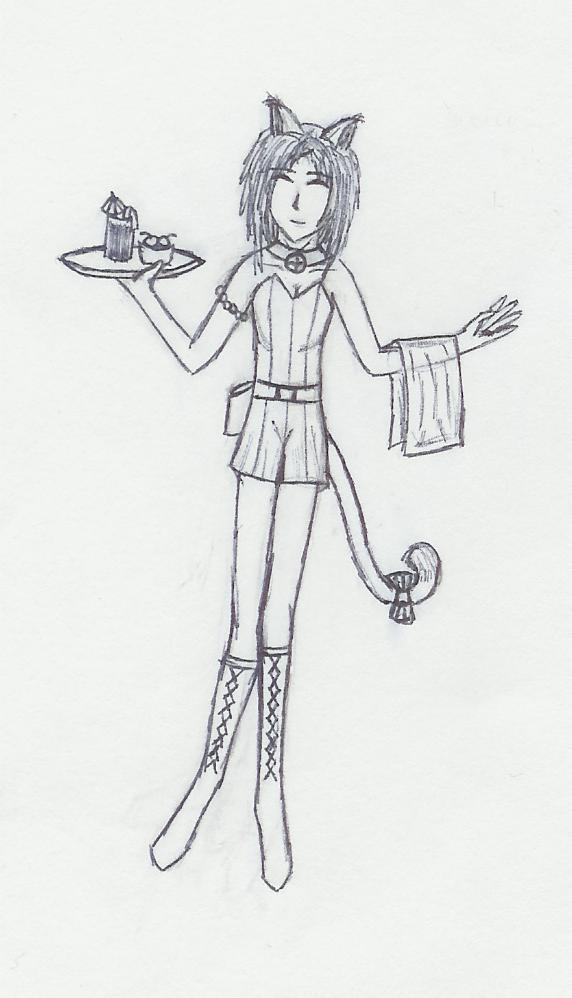Cat Girl Waitress by KatsumiSagara on DeviantArt