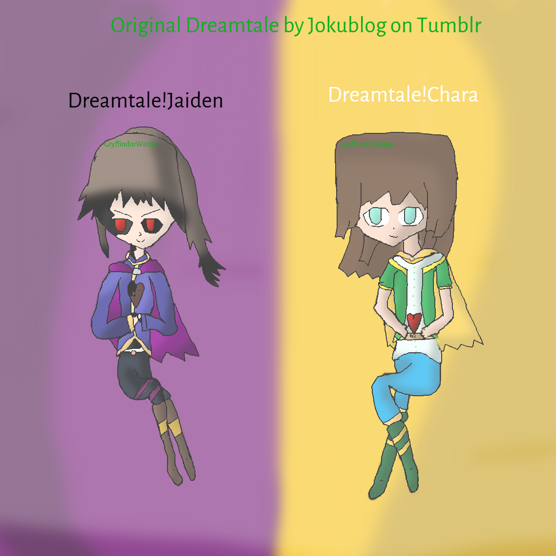 Dreamtale!Jaiden and Dreamtale!Chara by MyriadVeritas on DeviantArt