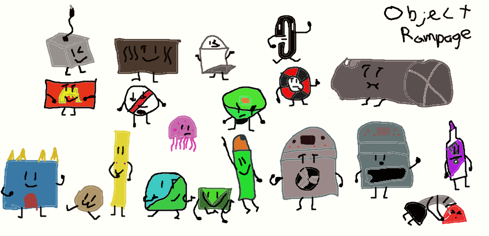 My Object Show, Object Rampage's Cast by IateDreamIsland on DeviantArt