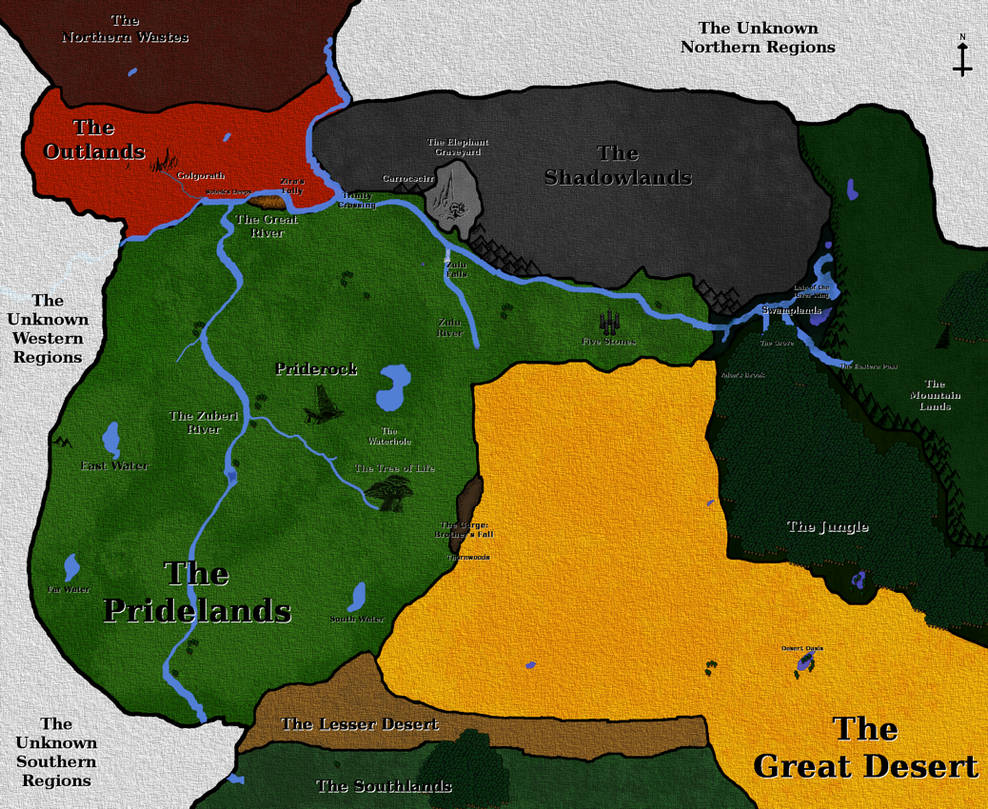 Map of the Pridelands by Haradion on DeviantArt