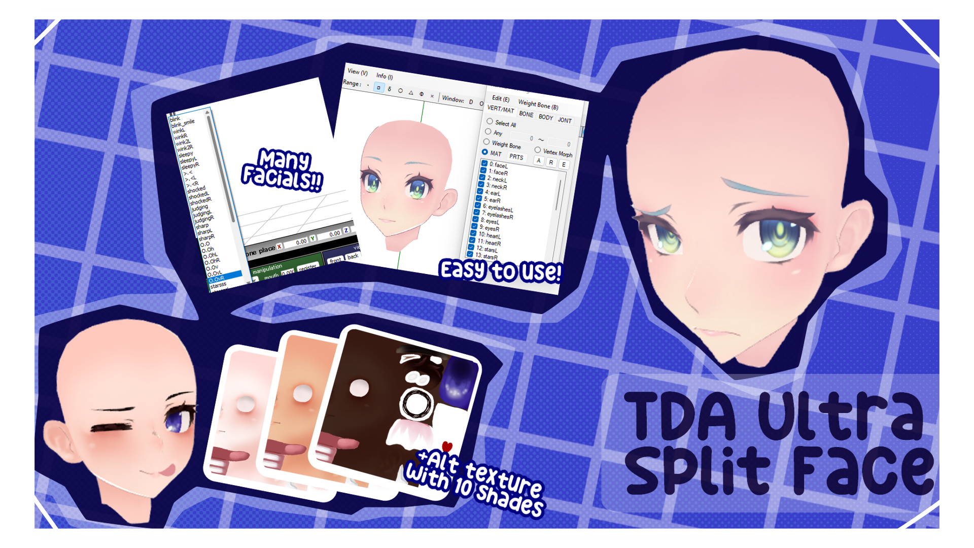 TDA Ultra Split Face! [FIXED +DL] by SeikiSaiko on DeviantArt