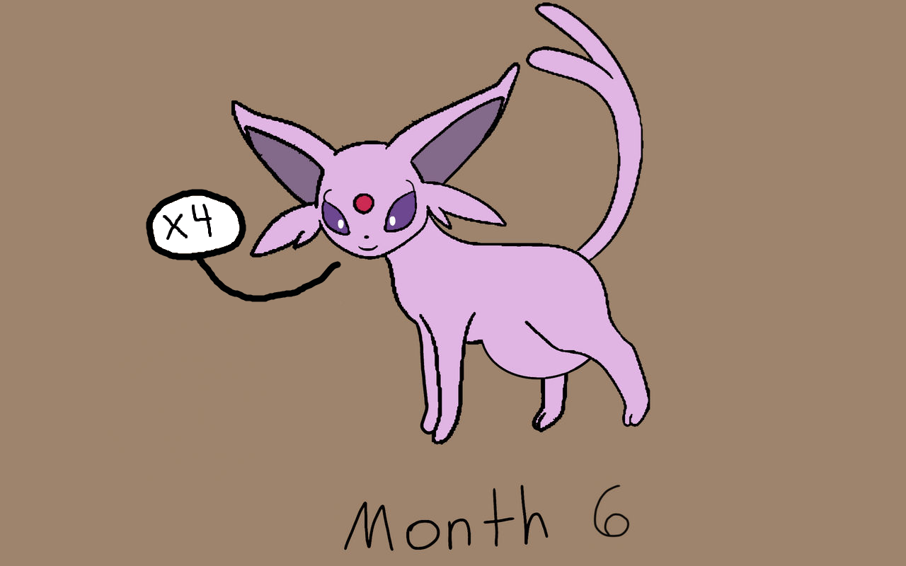 Espeon Pregnancy Sequence Month 6 by 452799 on DeviantArt