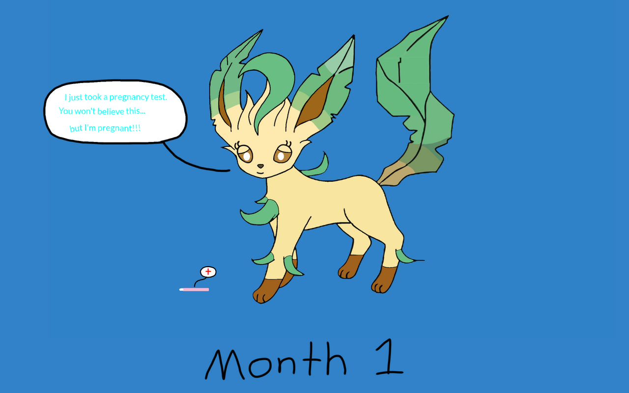 Leafeon Pregnancy Sequence Month 1 by 452799 on DeviantArt