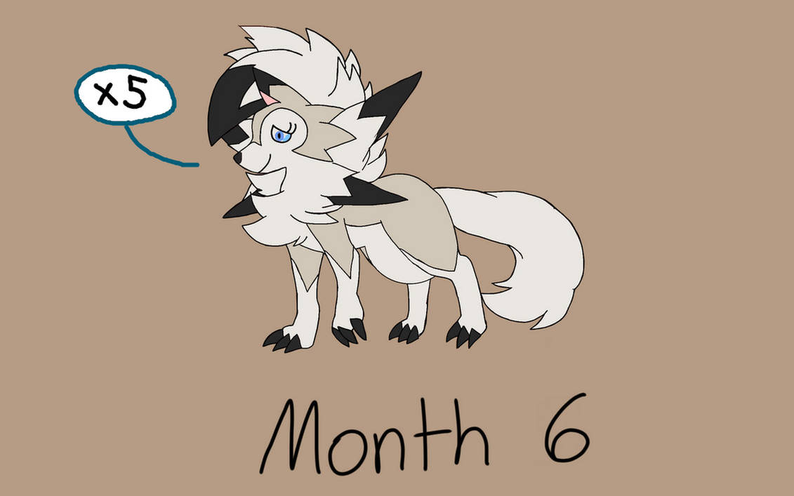 Midday Lycanroc Pregnancy Sequence Month 6 by 452799 on DeviantArt
