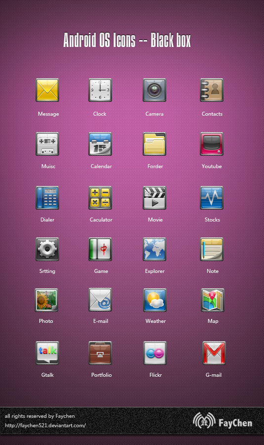 Android OS Icons -- Black box by Faychen521 on DeviantArt