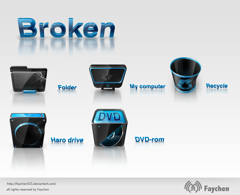 broken icons by Faychen521 on DeviantArt