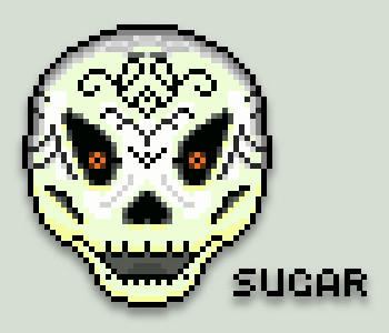 Pixel Sugar Skull by Lycanstrife on DeviantArt