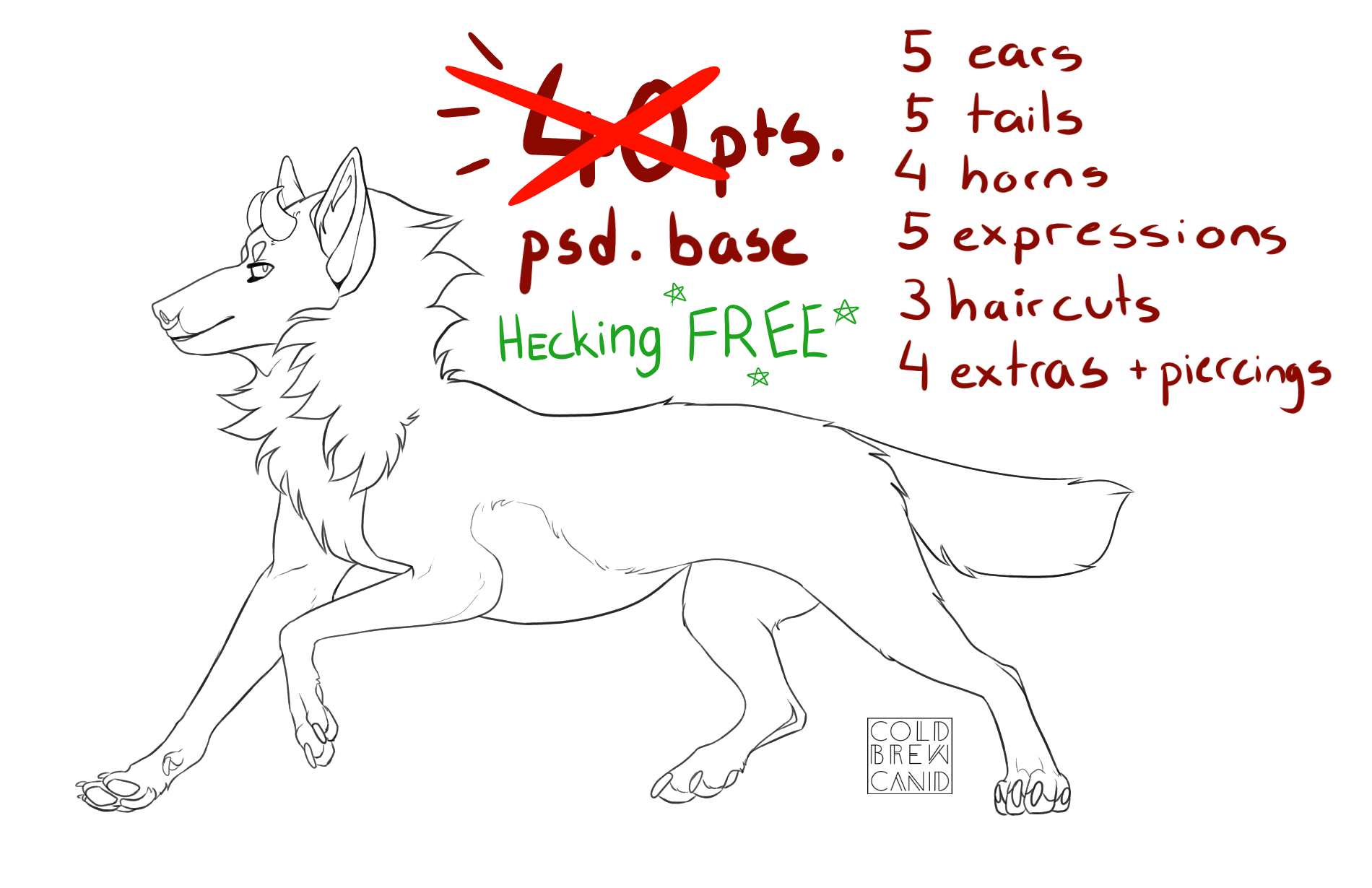 F2U Wolf base by PakkasenPurema on DeviantArt