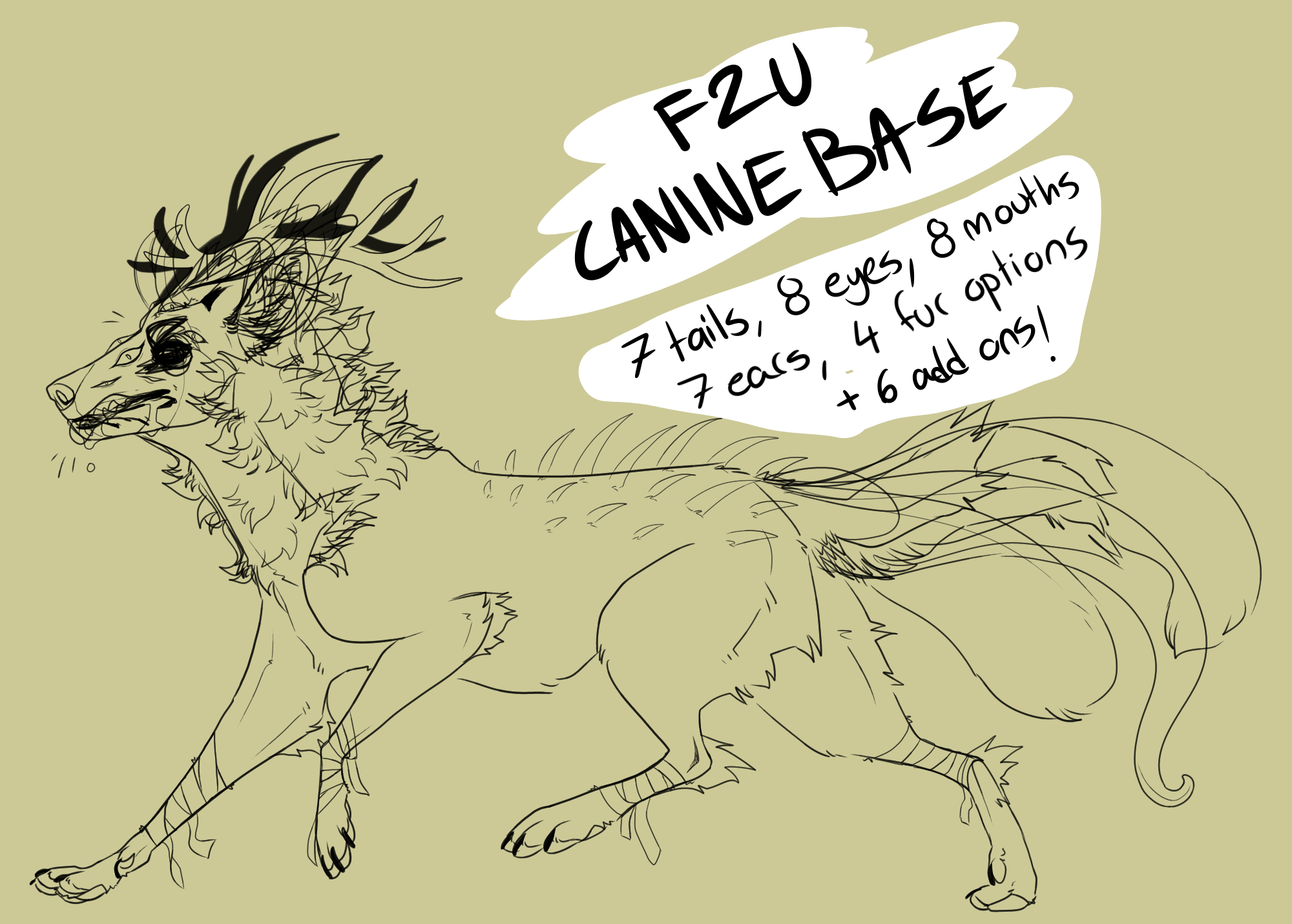 f2u revamped canine base by PakkasenPurema on DeviantArt