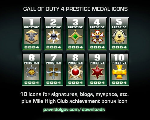 Call of Duty 4 Prestige Icons by Artistpavel on DeviantArt