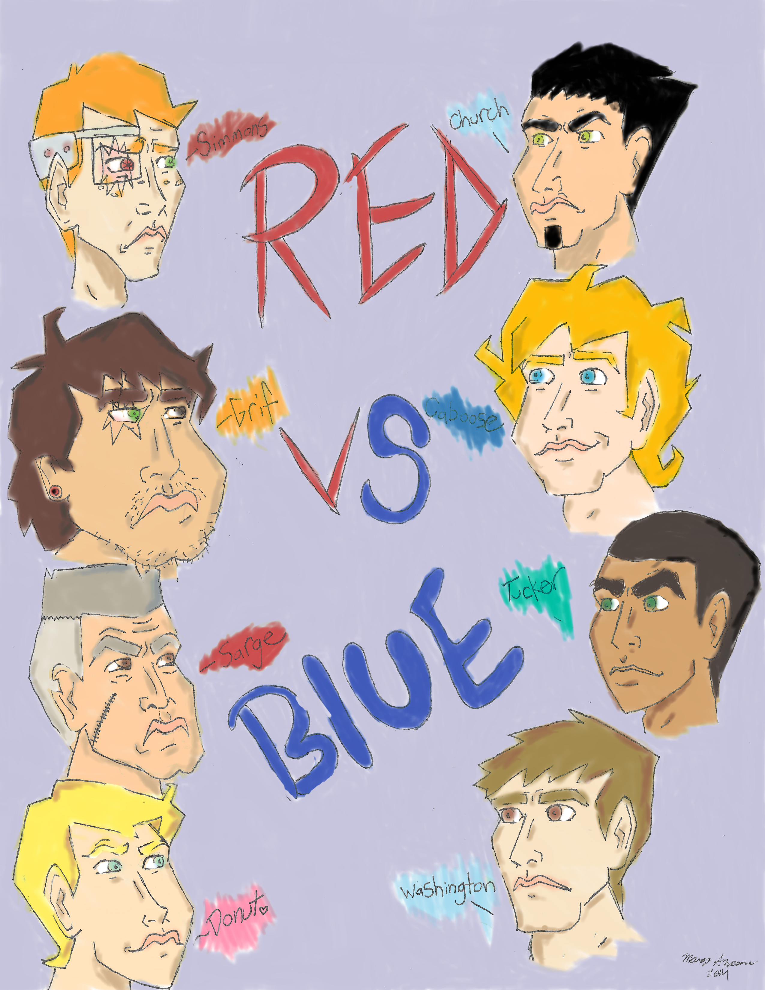 Caboose Red Vs Blue Face
