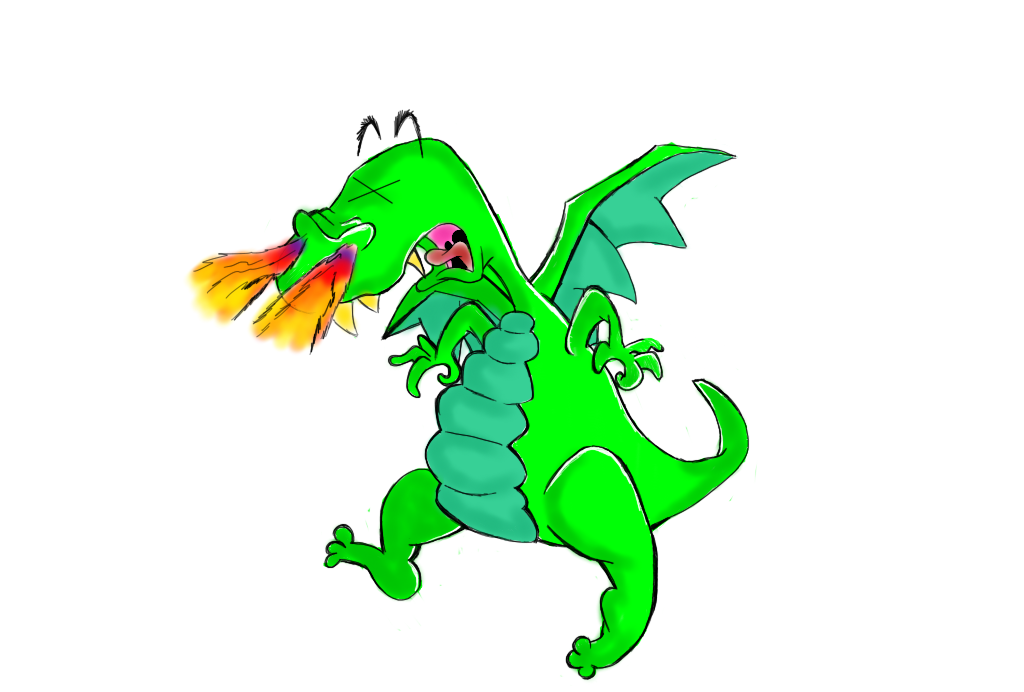 Sneezing Dragon by DavetheKidCartoonist on DeviantArt