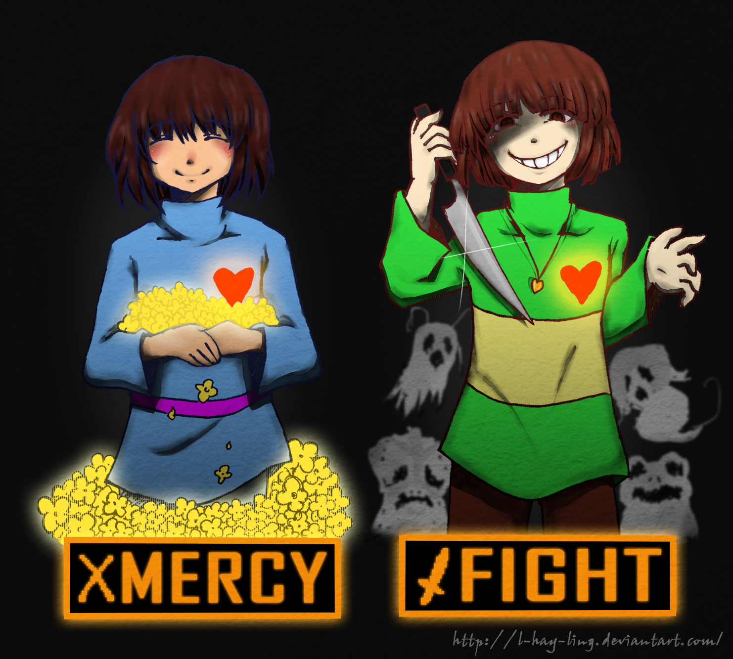 Choose your path - Undertale by L-Hay-Ling on DeviantArt