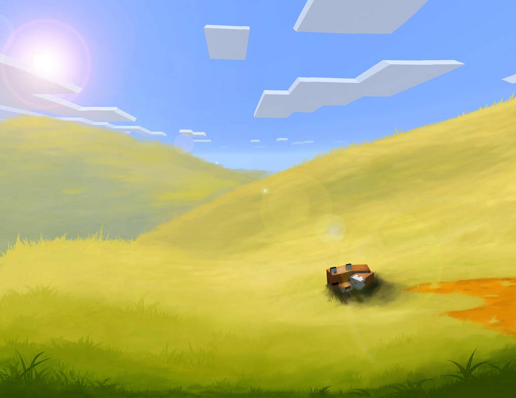 Sleepy fox in Minecraft by Arino99 on DeviantArt