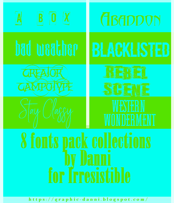 8 Fonts Pack By Danni by DanniNH on DeviantArt