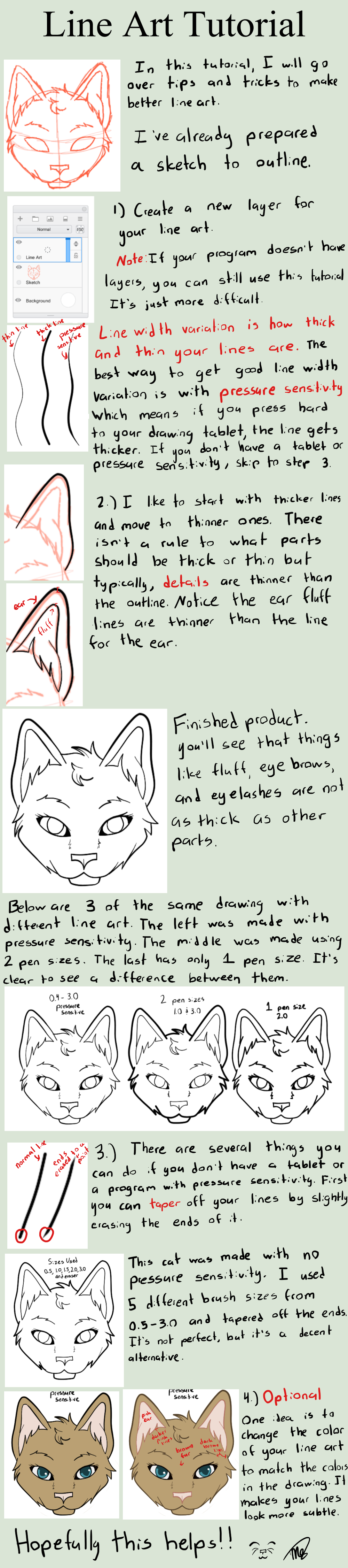 Simple Line Art Tutorial by Dusk-Star17 on DeviantArt