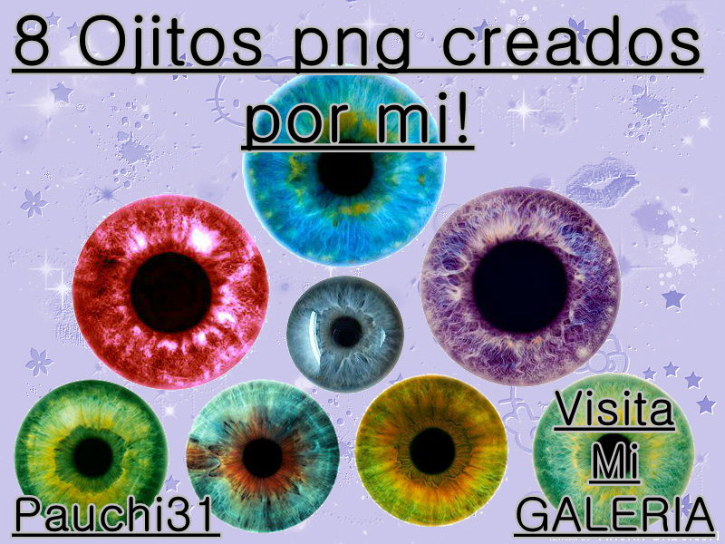 Pack 8 Ojitos png creados por MI - RAR by Pauchi31 on DeviantArt
