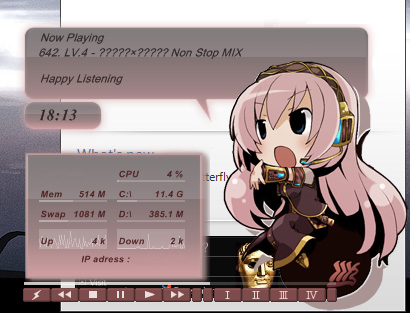 Megurine Luka Rainmeter Skin by eichi-sama on DeviantArt