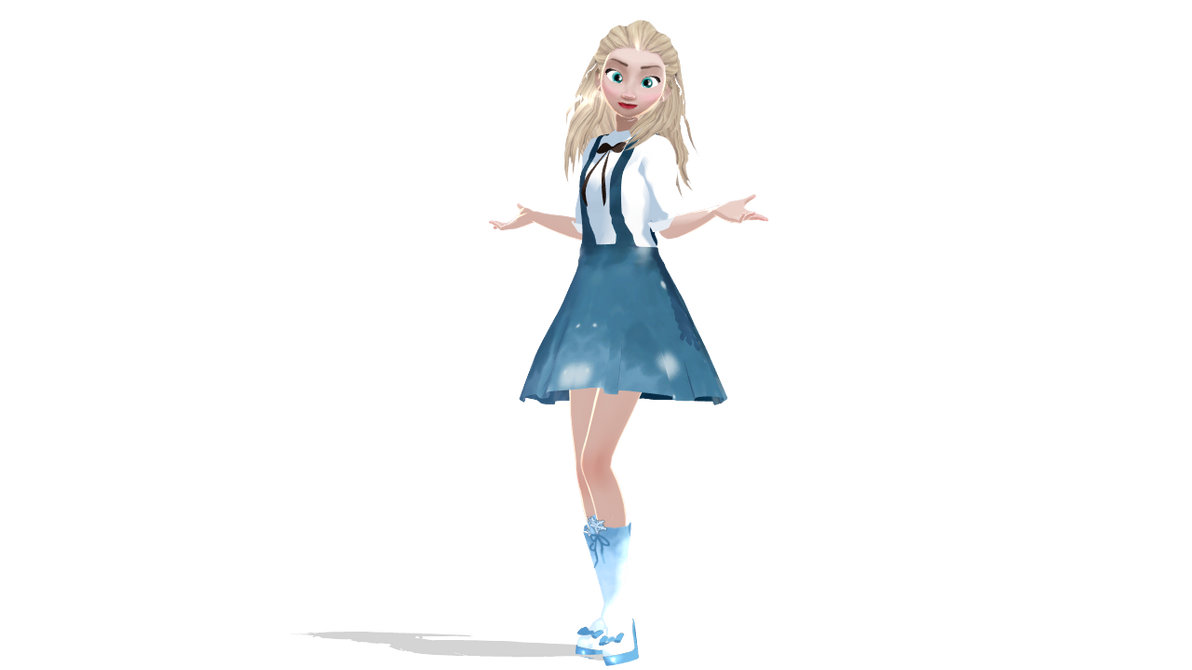 Mmd Model Elsa Modern Edit Dl By Lufiliamayeh On Deviantart