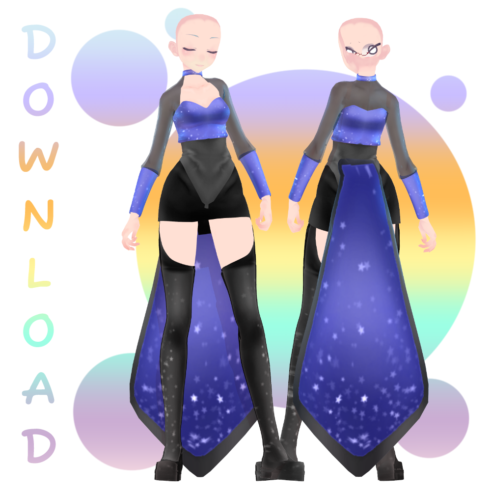 [MMD] - Night Sky Outfit [F2U] [REUPLOAD] by xRanshka on DeviantArt