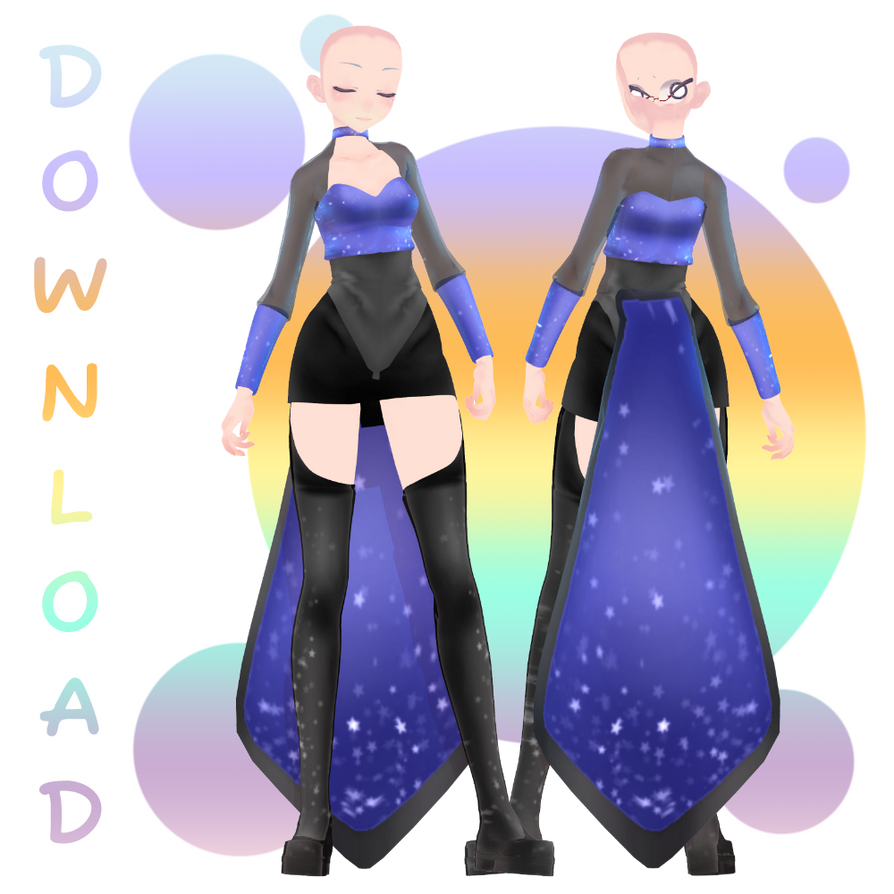 [MMD] - Night Sky Outfit [F2U] [REUPLOAD] by xRanshka on DeviantArt