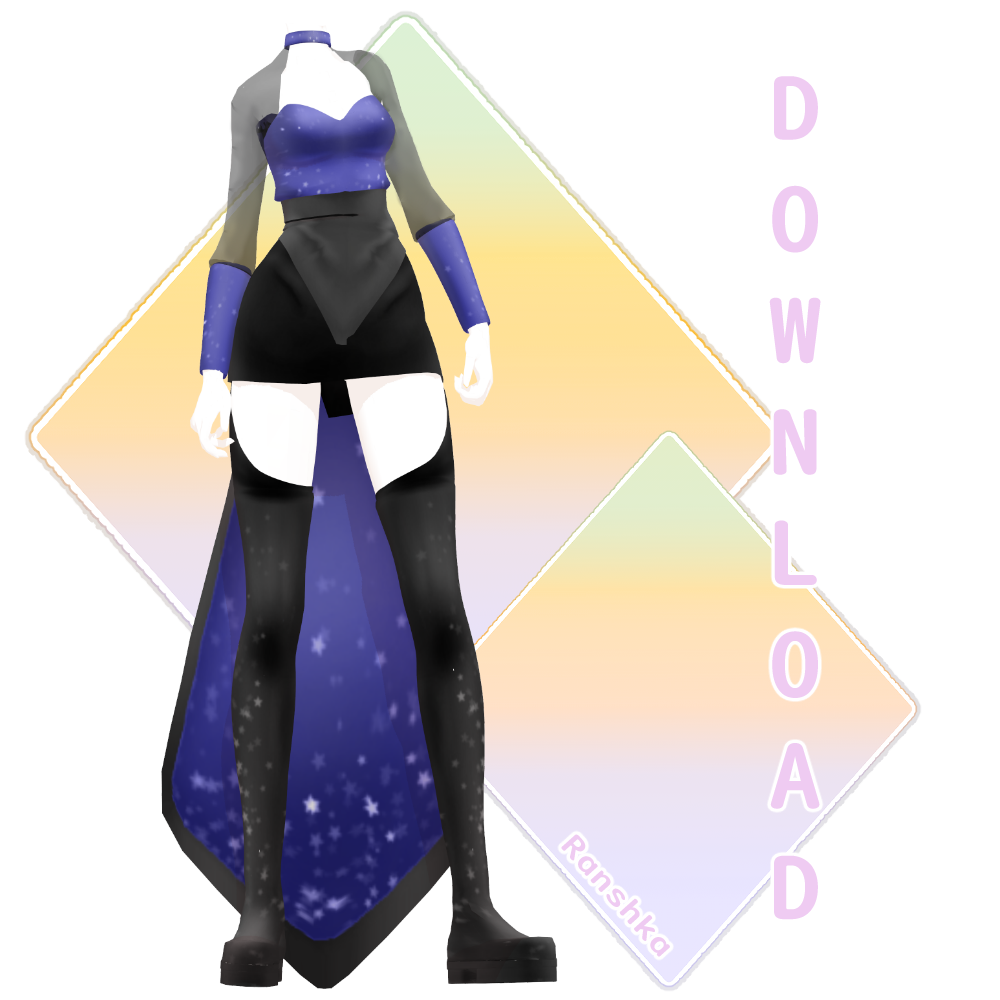 [MMD] - Night Sky Outfit [F2U] [REUPLOAD] by xRanshka on DeviantArt