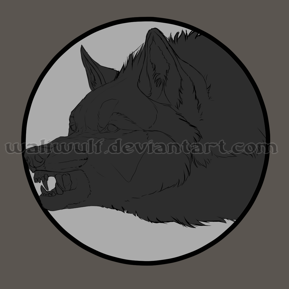 | WOLF SNARL LINEART| by Walerinaa on DeviantArt