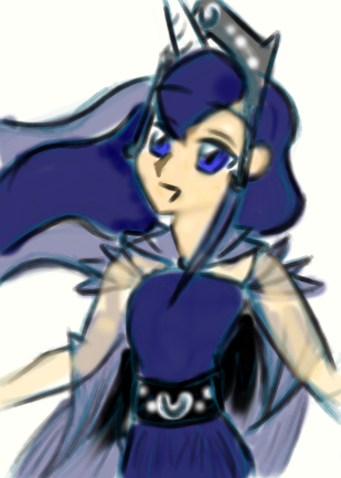 Princess Luna as a human by PhantomTsubasa on DeviantArt